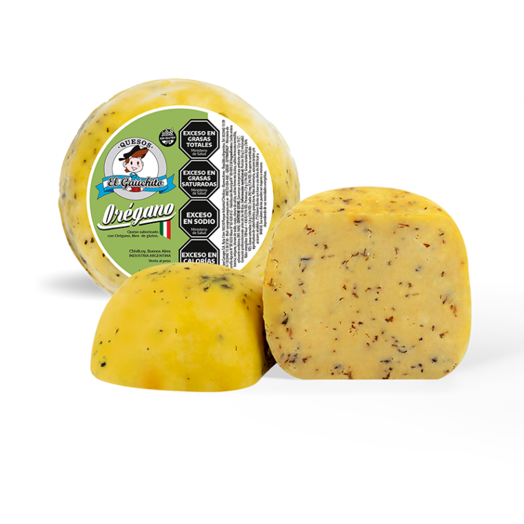 QUESO SABORIZADO ORÉGANO - Quesos El Gauchito